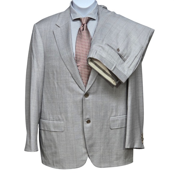 Canali | Suits & Blazers | Canali Suit Mens 56 7r Us 46 2 Piece Light ...
